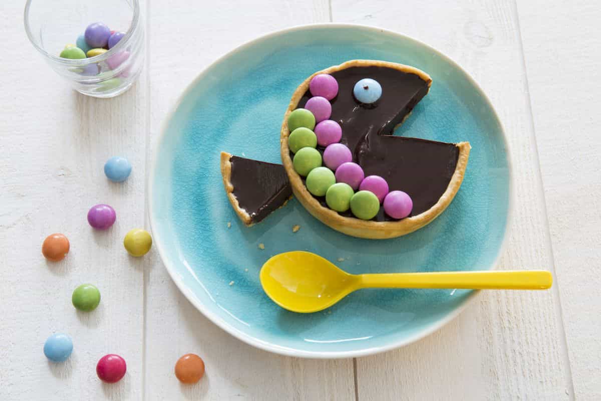 Tartelette poisson chocolat-Smarties - Croustipate
